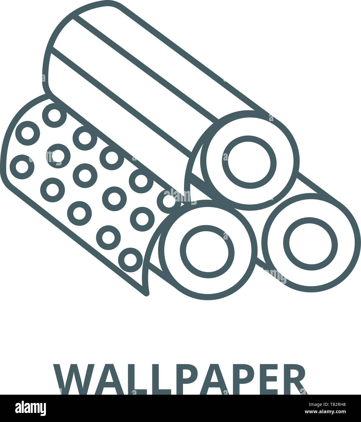 Wallpaper,wrapper graphic paper vector line icon, linear concept ...