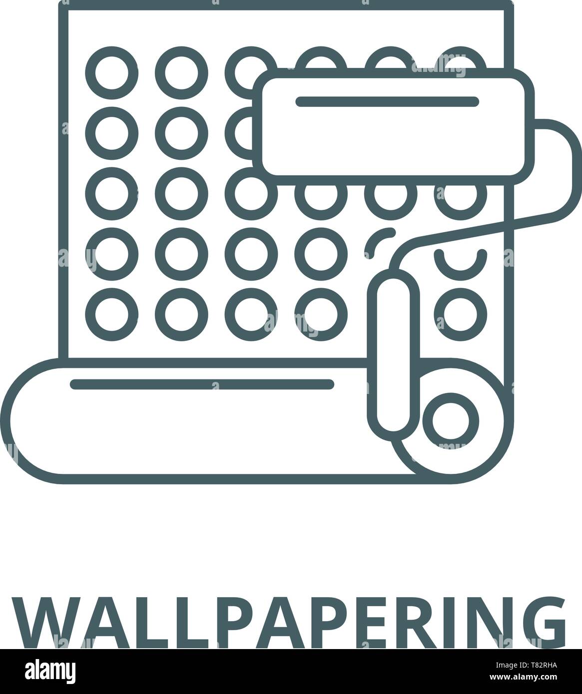 Wallpapering vector line icon, linear concept, outline sign, symbol ...