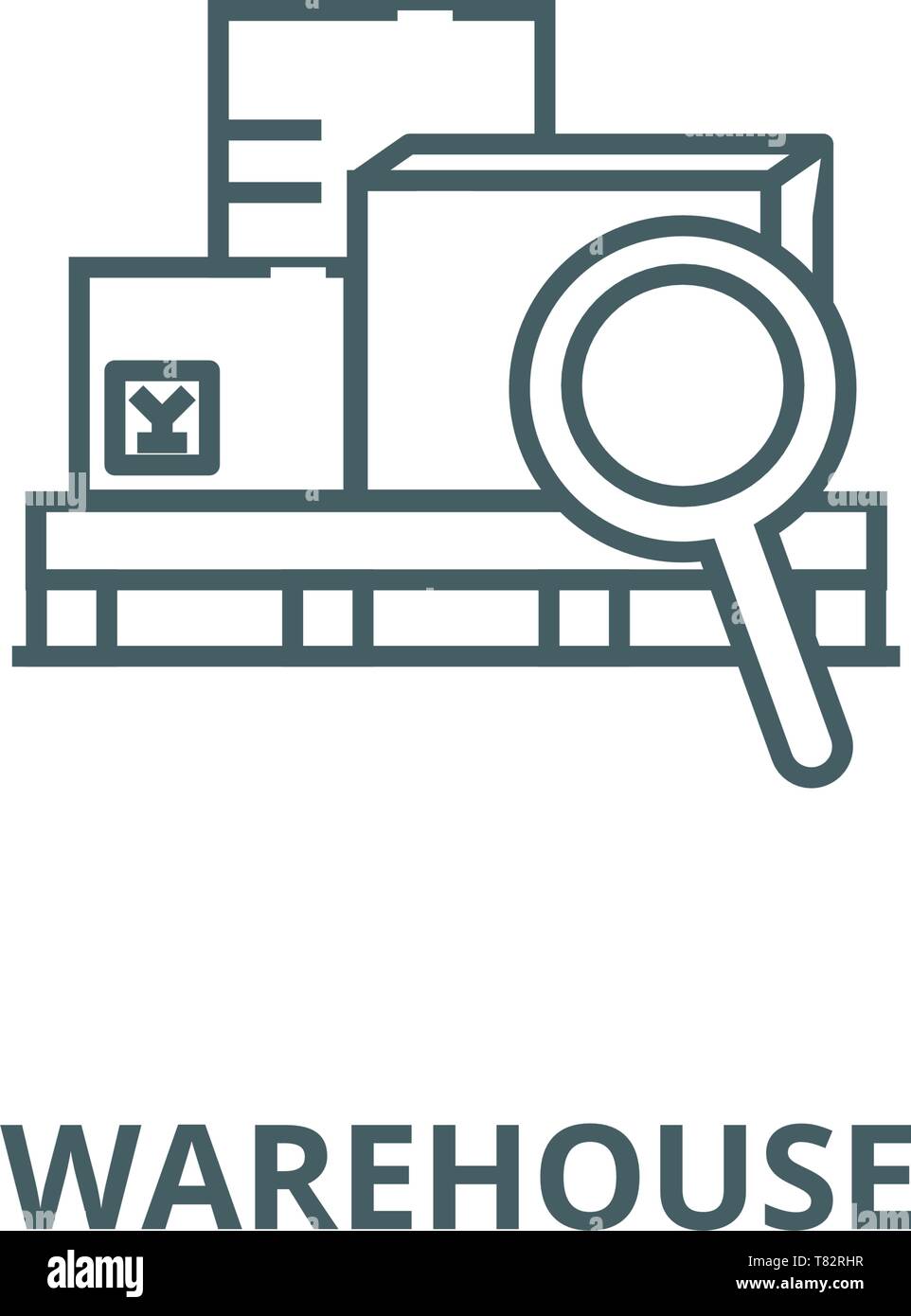 Warehouse vector line icon, linear concept, outline sign, symbol Stock ...