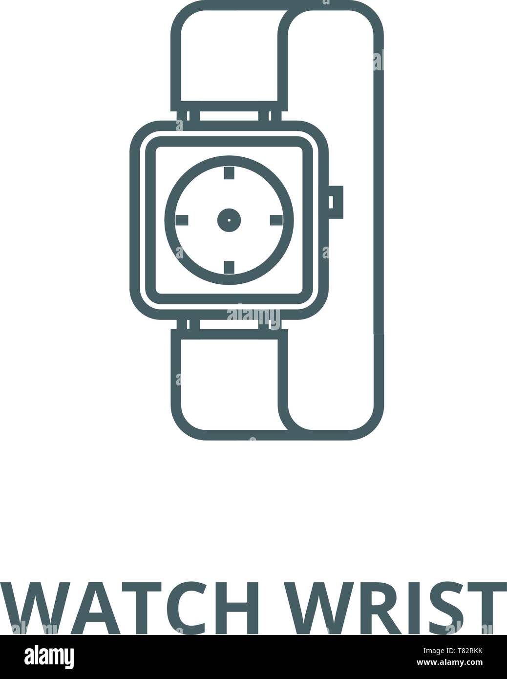 Watch wrist vector line icon, linear concept, outline sign, symbol ...