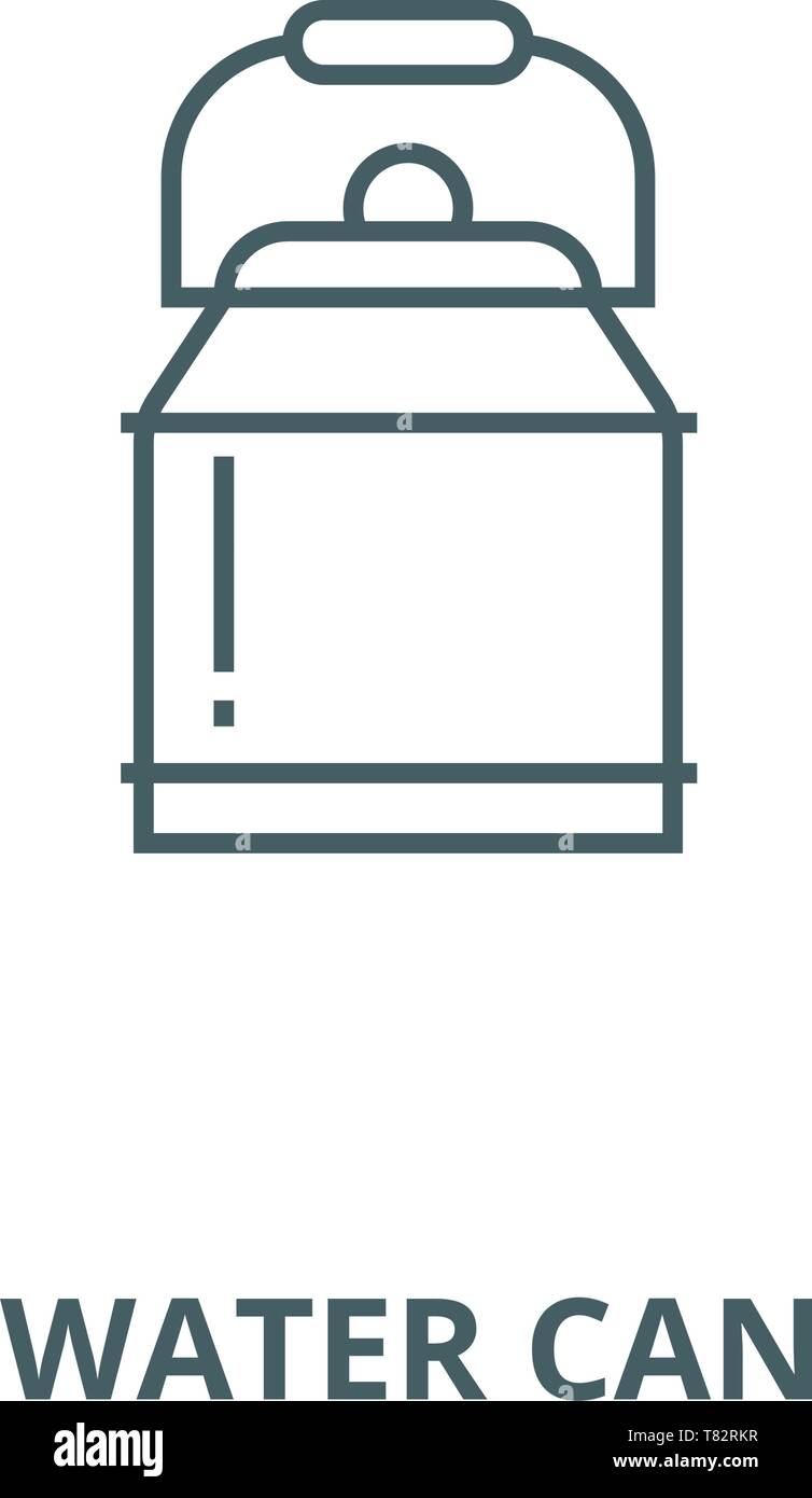 Water can vector line icon, linear concept, outline sign, symbol Stock ...
