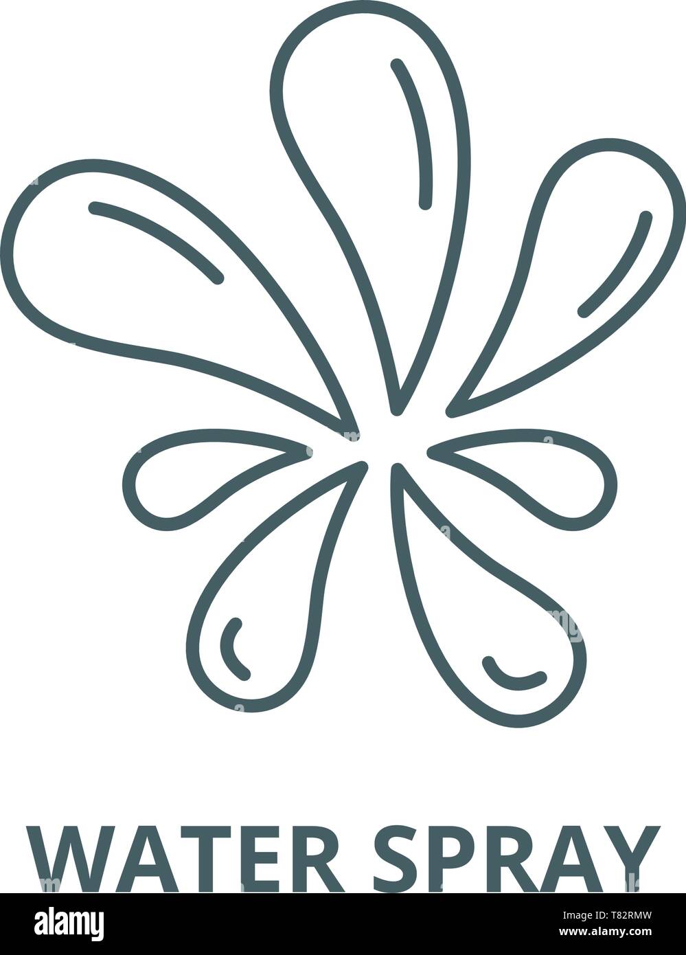 Water spray vector line icon, linear concept, outline sign, symbol ...