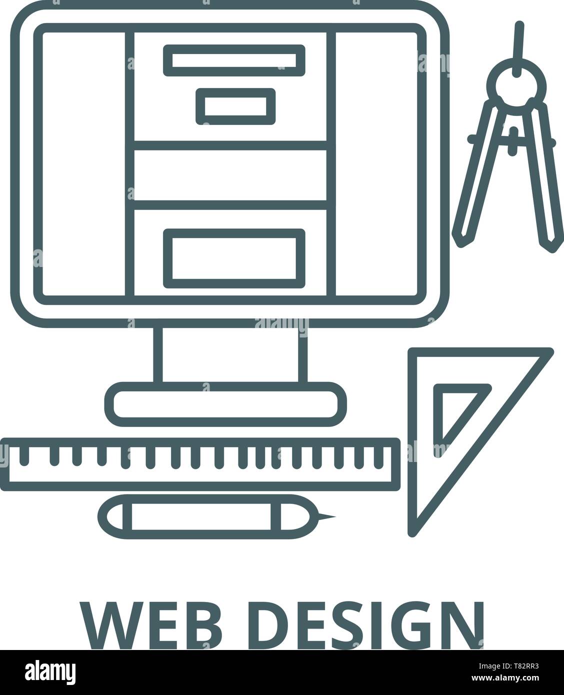 Web design,art design vector line icon, linear concept, outline sign ...