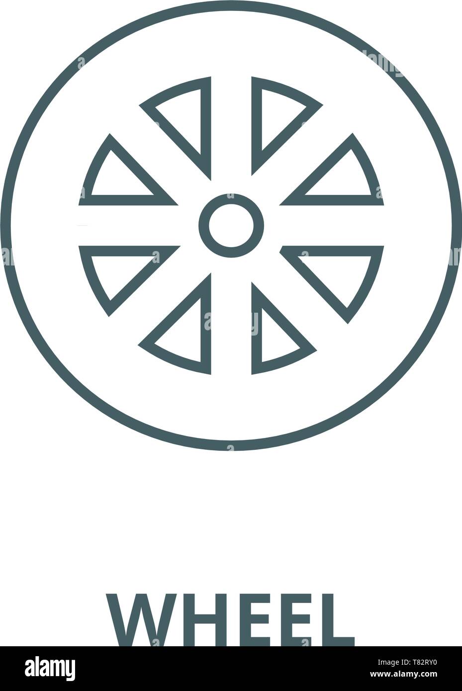 Wheel vector line icon, linear concept, outline sign, symbol Stock ...