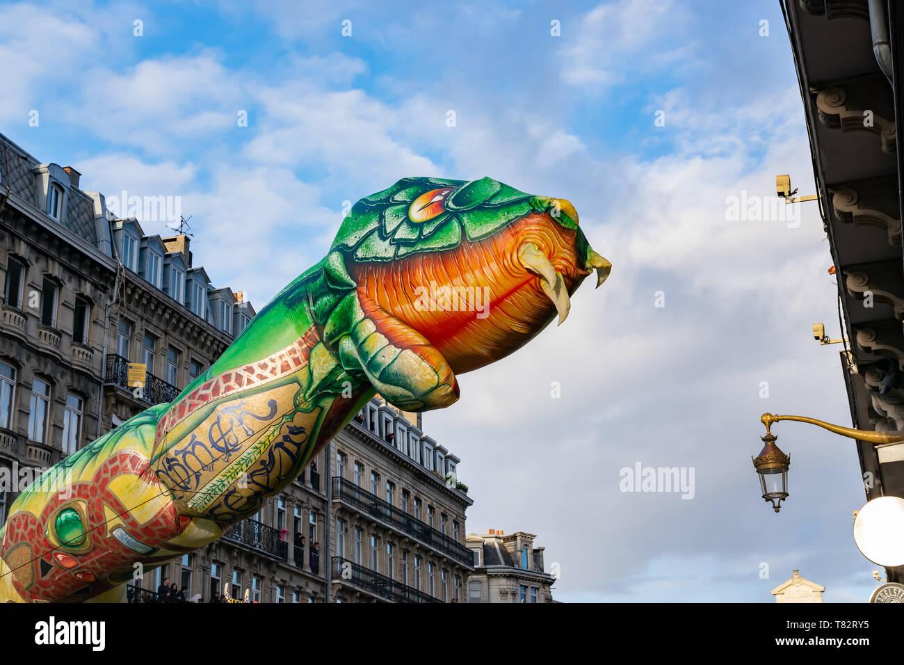 Lille,FRANCE-May 04,2019: People in carnival costumes on the Eldorado ...