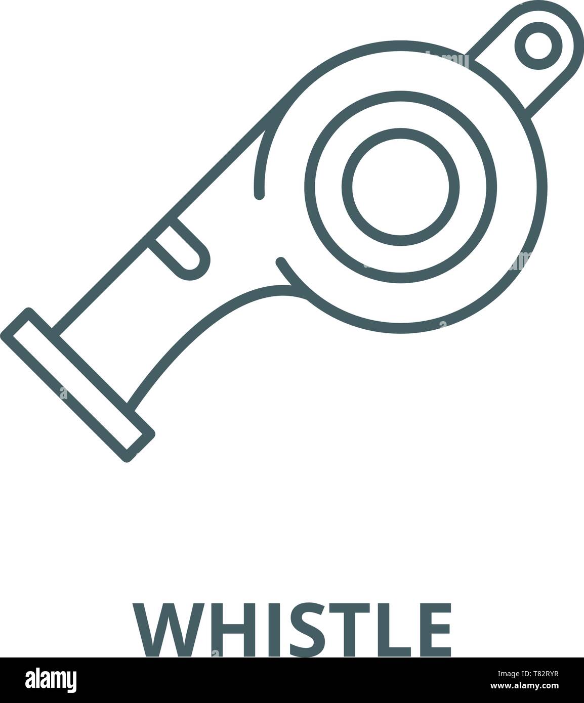 Whistle vector line icon, linear concept, outline sign, symbol Stock ...
