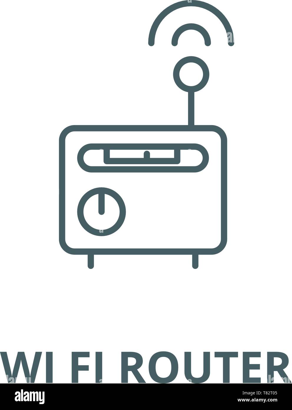 Wi fi router vector line icon, linear concept, outline sign, symbol ...