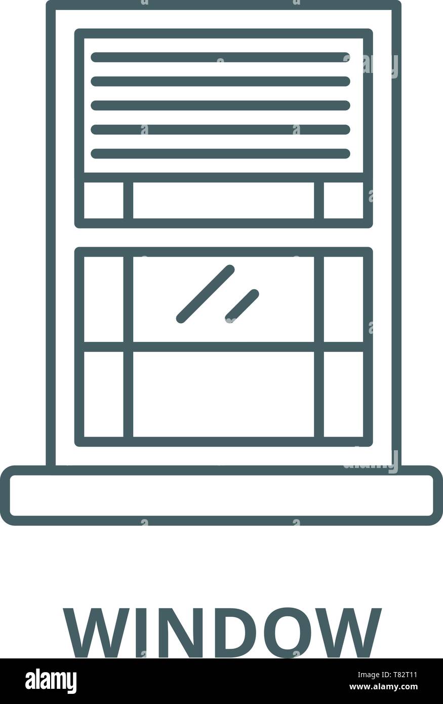 Window vector line icon, linear concept, outline sign, symbol Stock ...