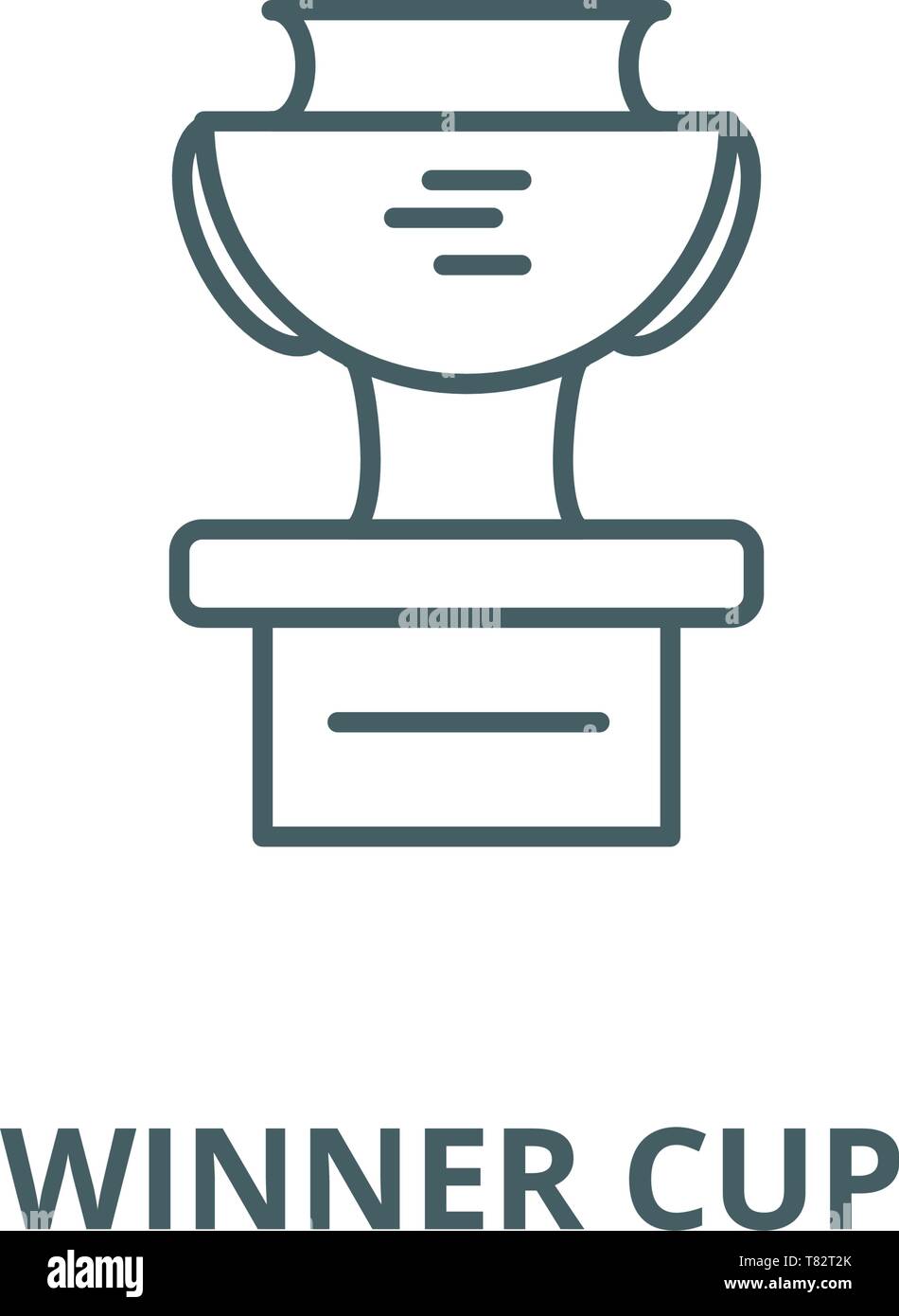 Winner cup vector line icon, linear concept, outline sign, symbol Stock ...