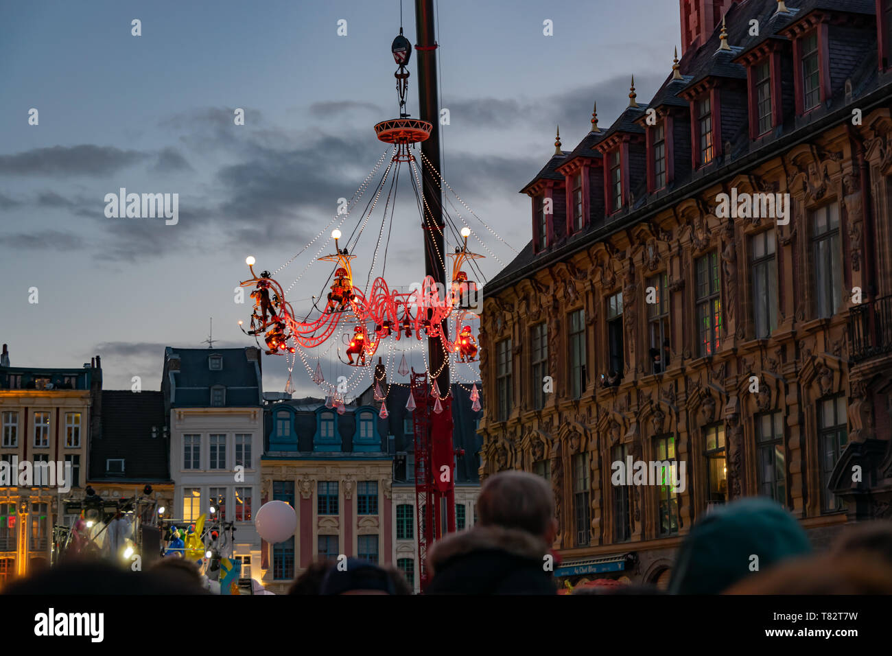 Lille,FRANCE-May 04,2019: People in carnival costumes on the Eldorado ...
