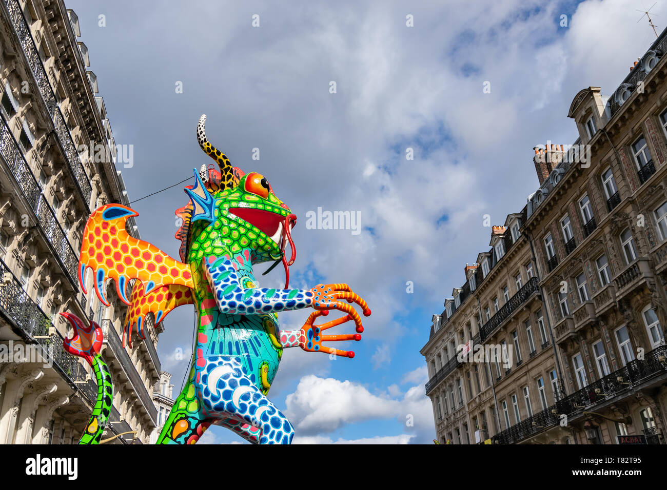 Lille,FRANCE-May 04,2019:Colorful figures on the streets of Lille ...