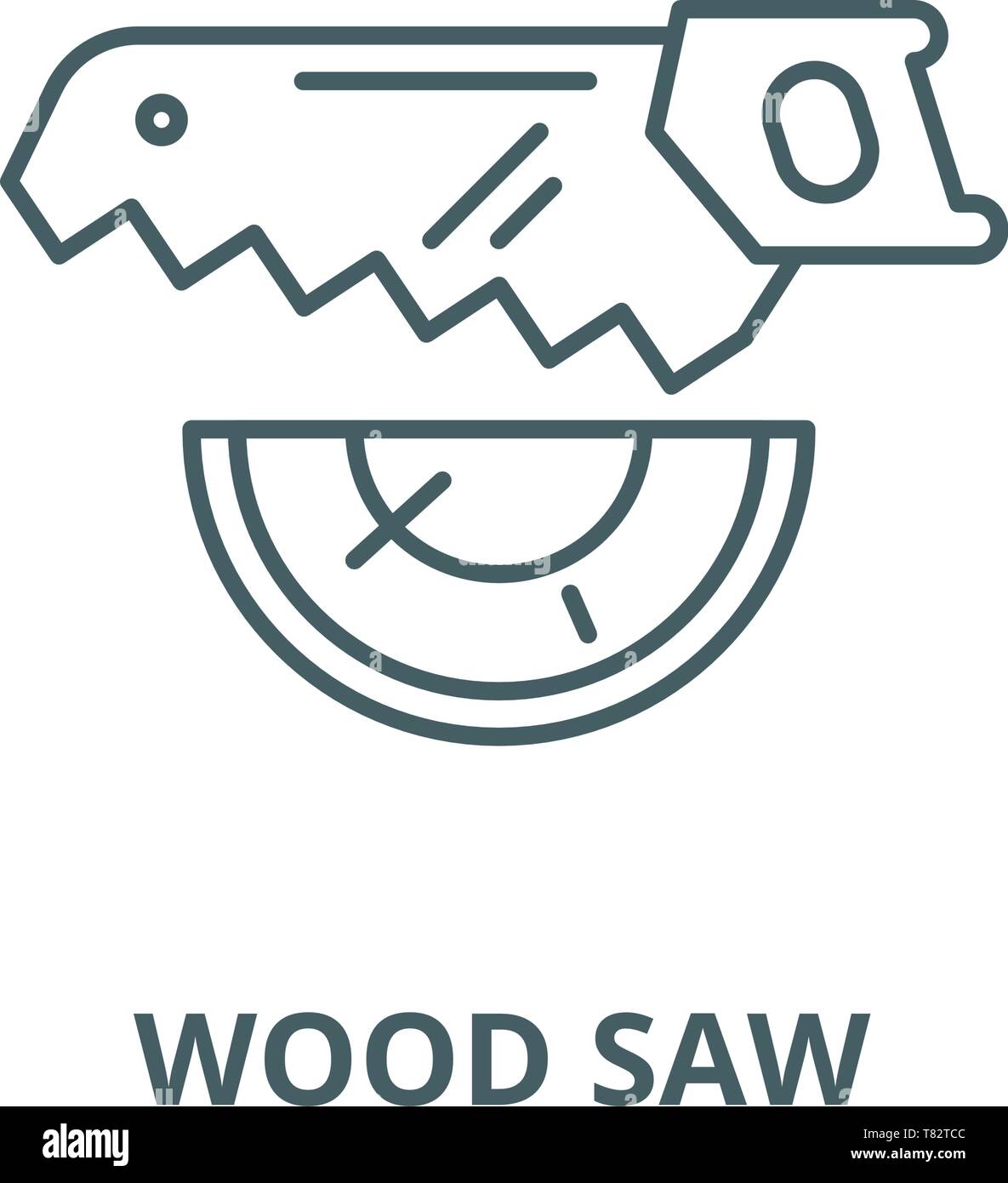 Wood saw vector line icon, linear concept, outline sign, symbol Stock ...