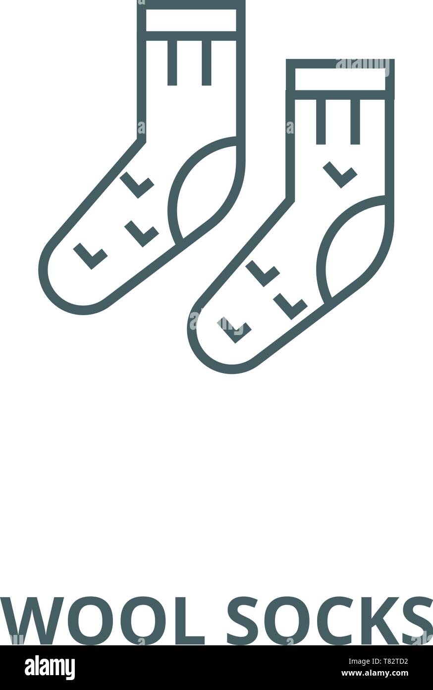Wool socks vector line icon, linear concept, outline sign, symbol Stock ...