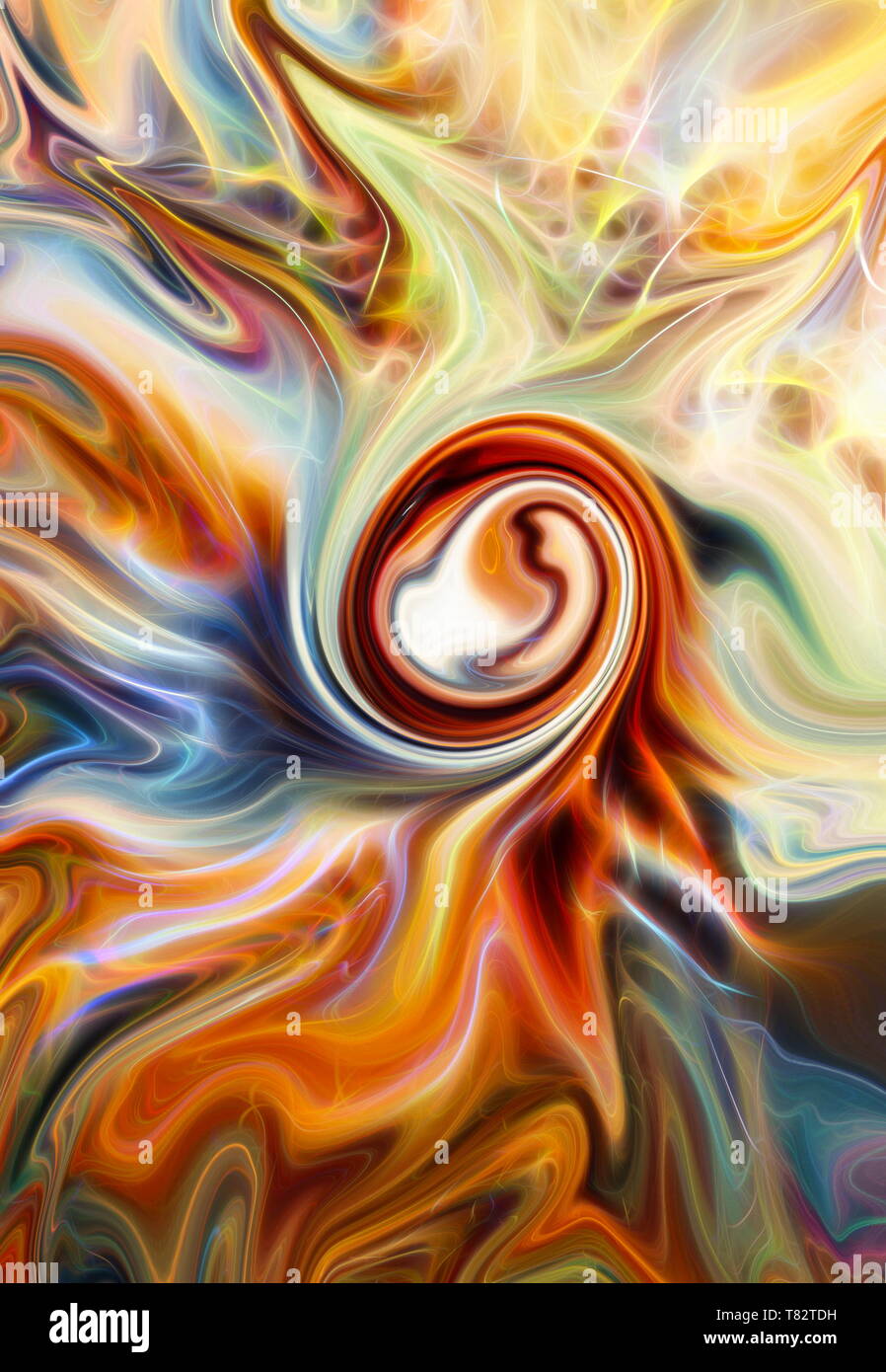 abstract background with swirling movements in elemental structure ...