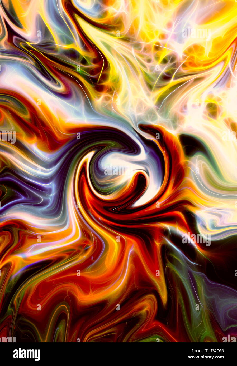 abstract background with swirling movements in elemental structure ...