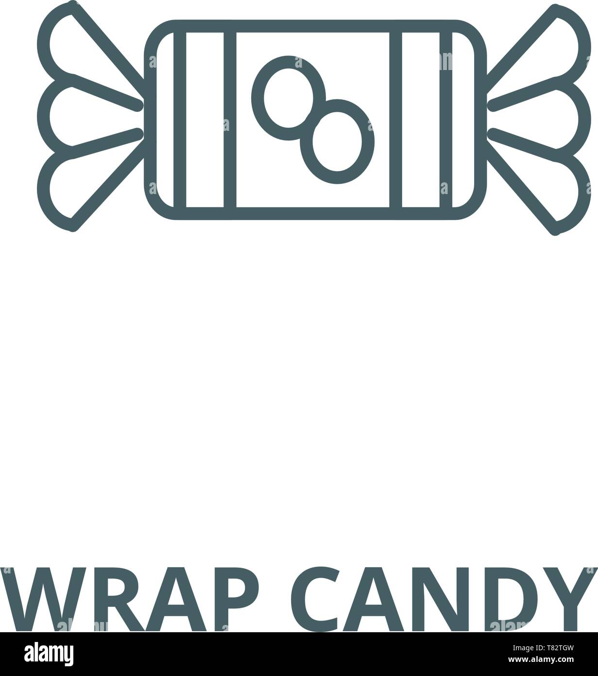 Wrap candy vector line icon, linear concept, outline sign, symbol Stock ...