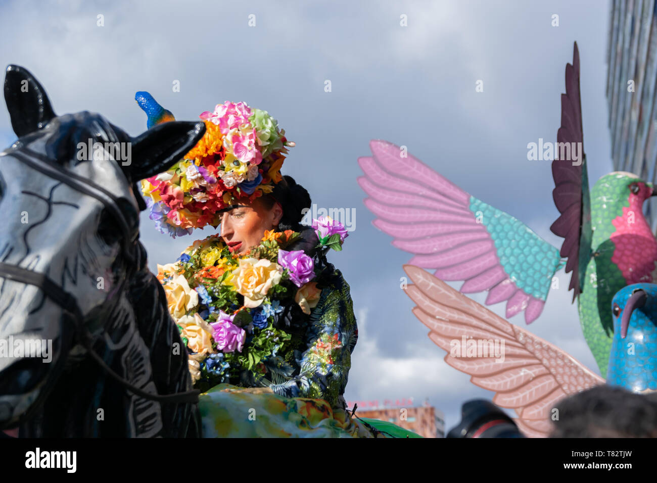 Lille,FRANCE-May 04,2019: Women in carnival costumes, the mexican ...
