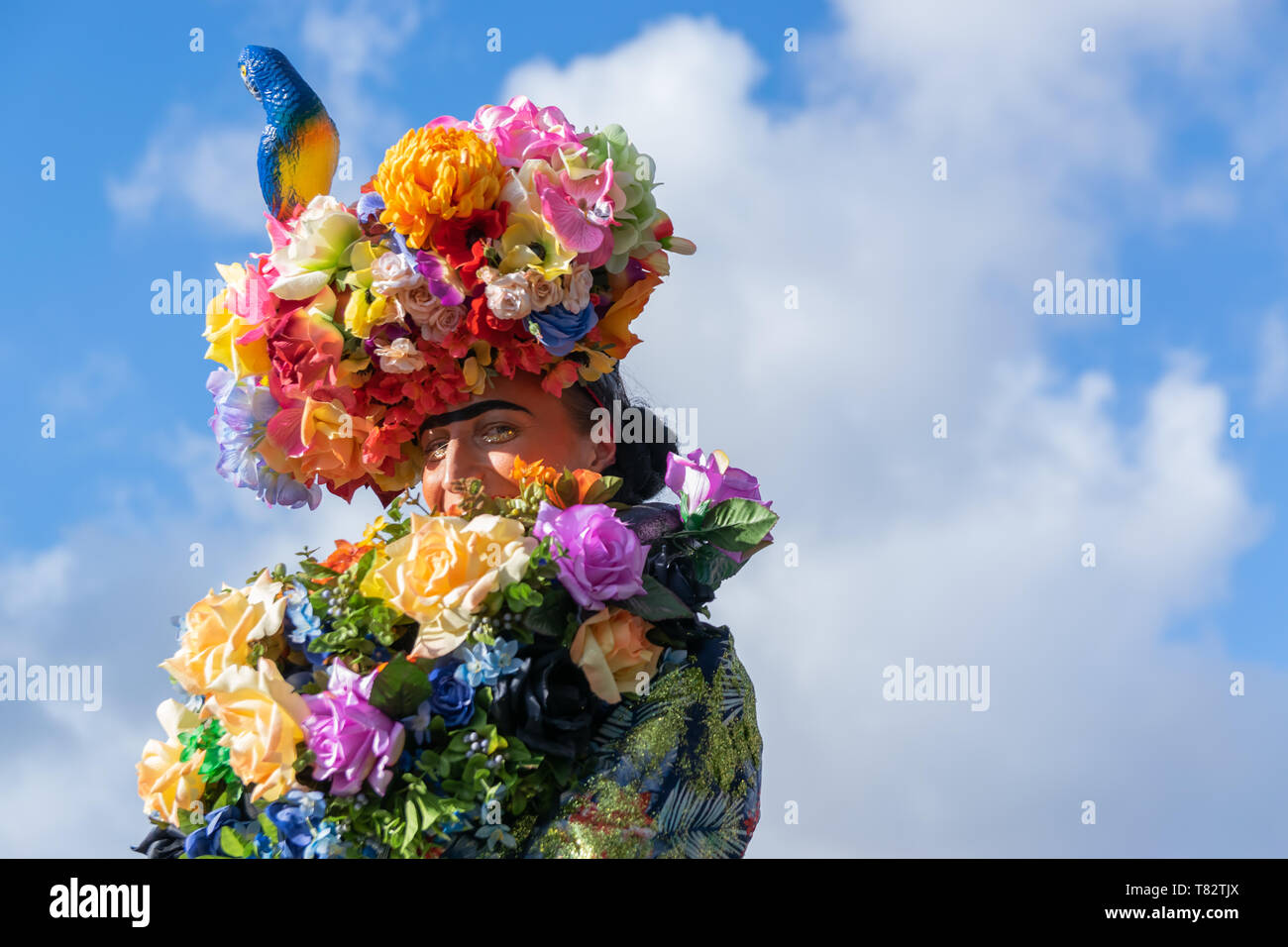 Lille,FRANCE-May 04,2019: Women in carnival costumes, the mexican ...
