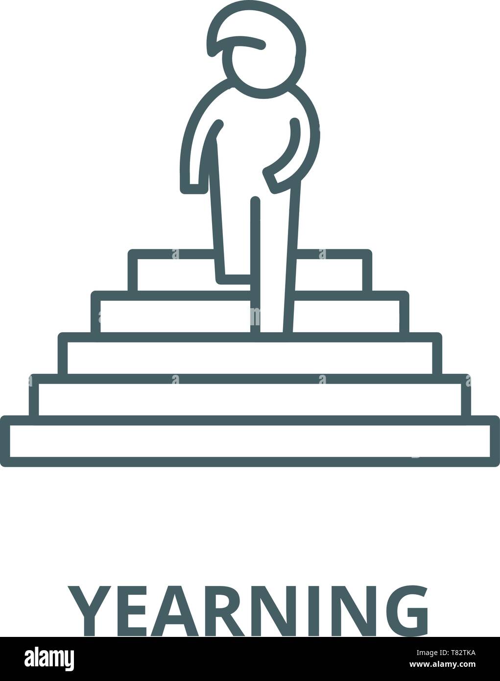 Yearning vector line icon, linear concept, outline sign, symbol Stock ...