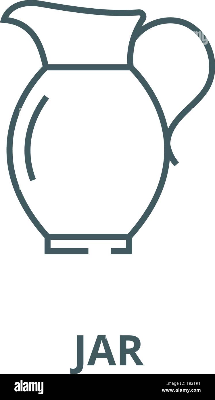 Jar vector line icon, linear concept, outline sign, symbol Stock Vector ...