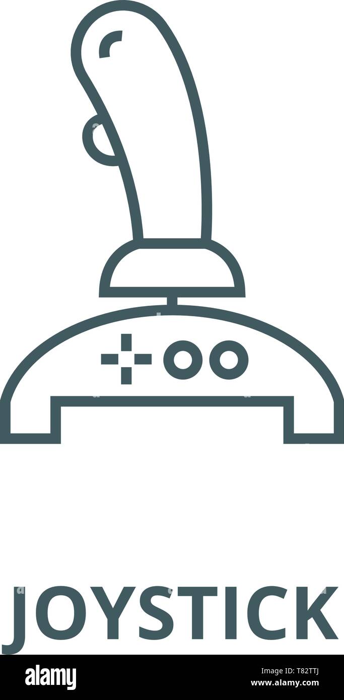 Joystick vector line icon, linear concept, outline sign, symbol Stock ...
