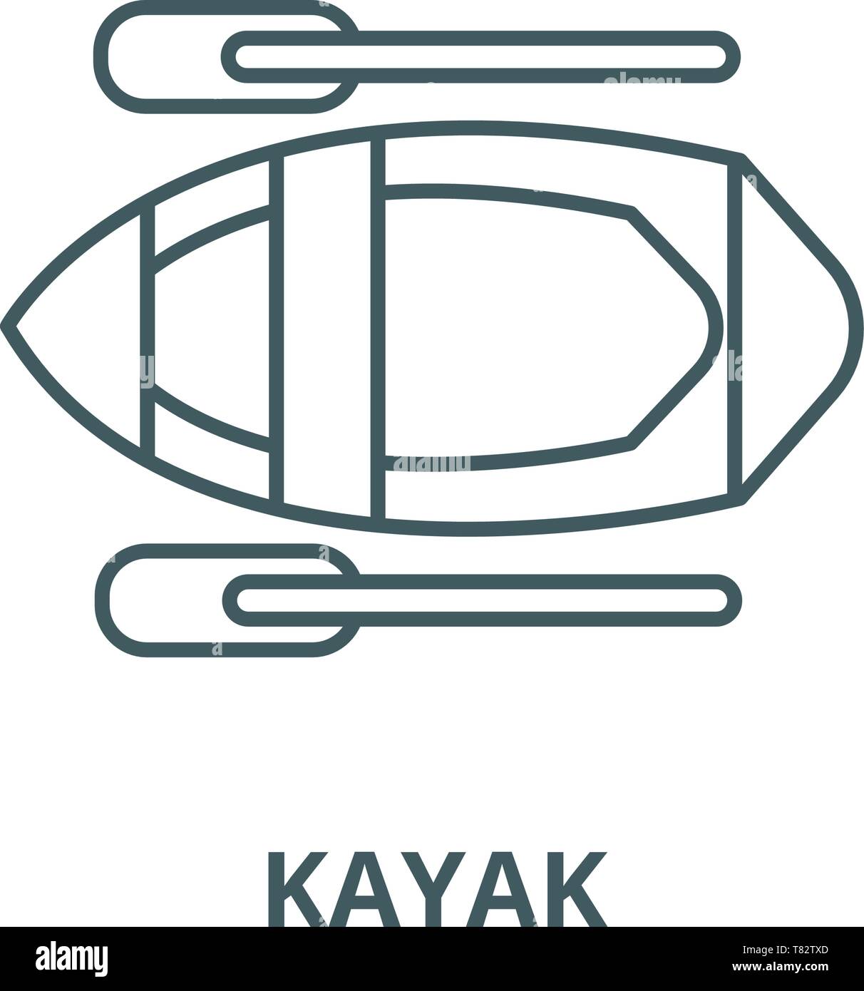 Kayak vector line icon, linear concept, outline sign, symbol Stock ...