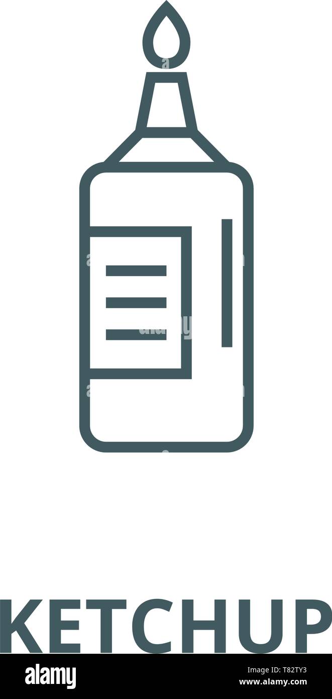 Ketchup vector line icon, linear concept, outline sign, symbol Stock ...