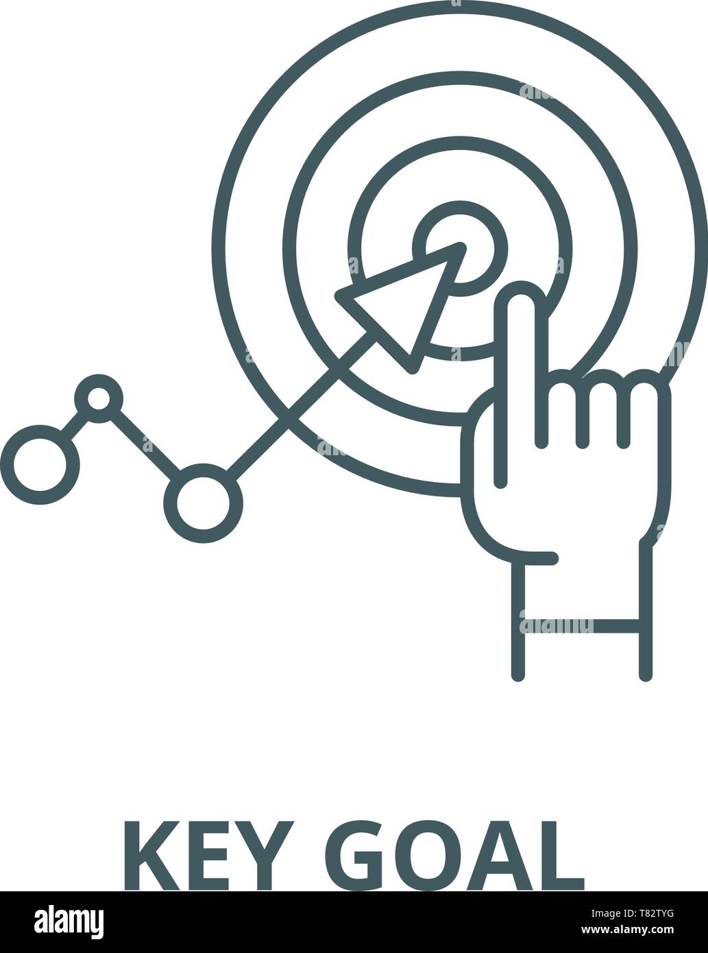 Key goal vector line icon, linear concept, outline sign, symbol Stock ...