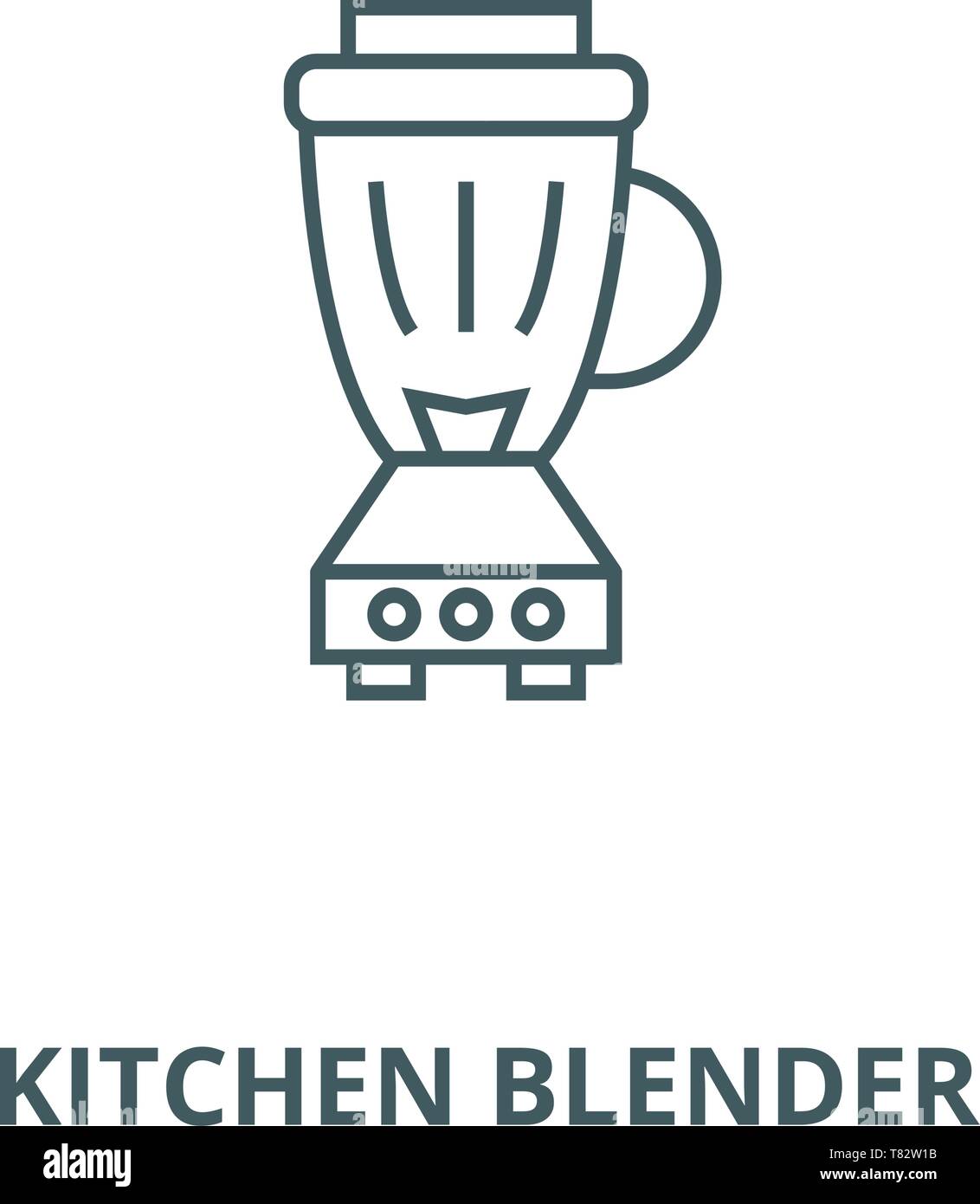 Kitchen blender(2) vector line icon, linear concept, outline sign ...