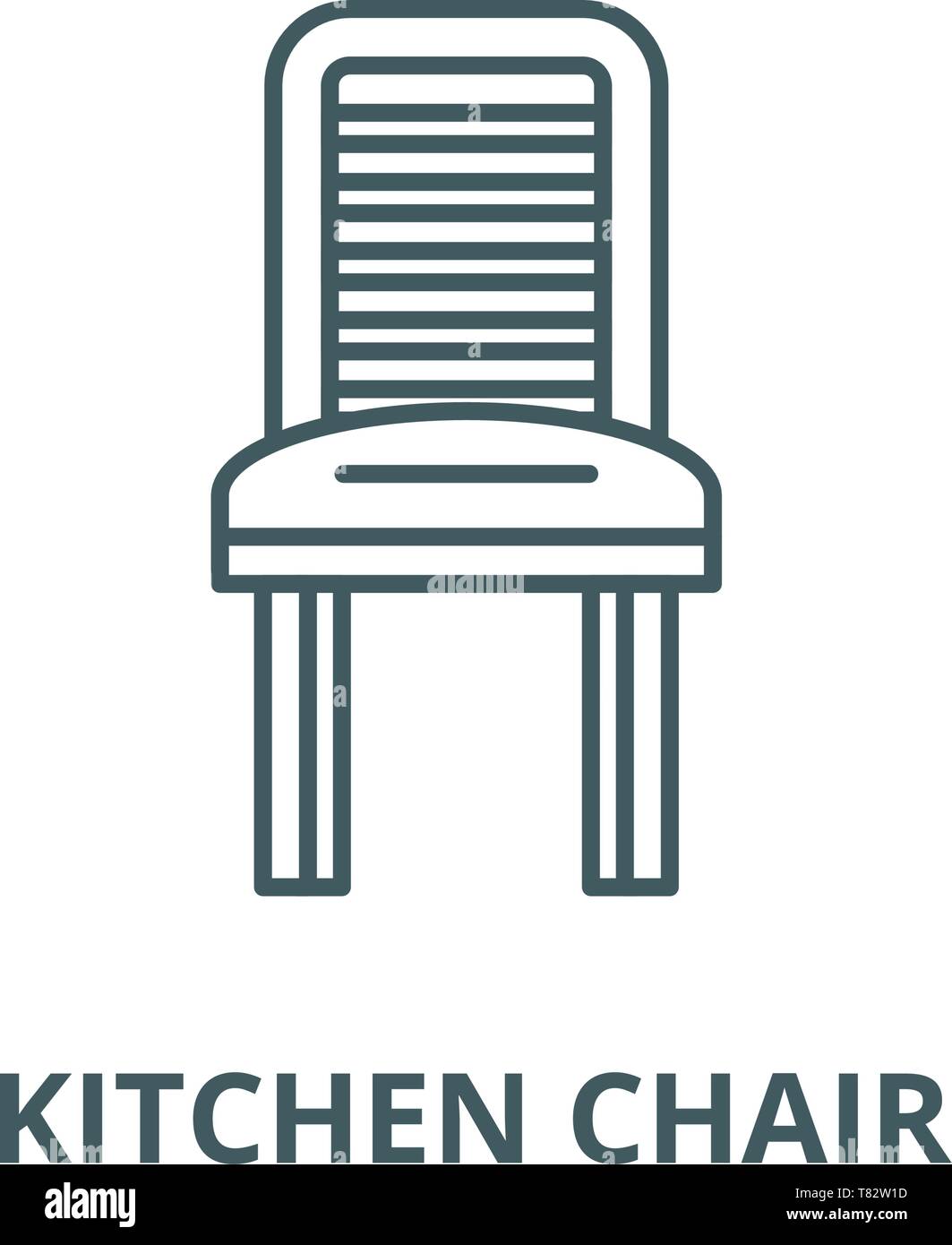 Kitchen chair vector line icon, linear concept, outline sign, symbol ...