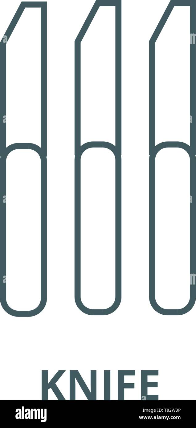 Knife vector line icon, linear concept, outline sign, symbol Stock ...