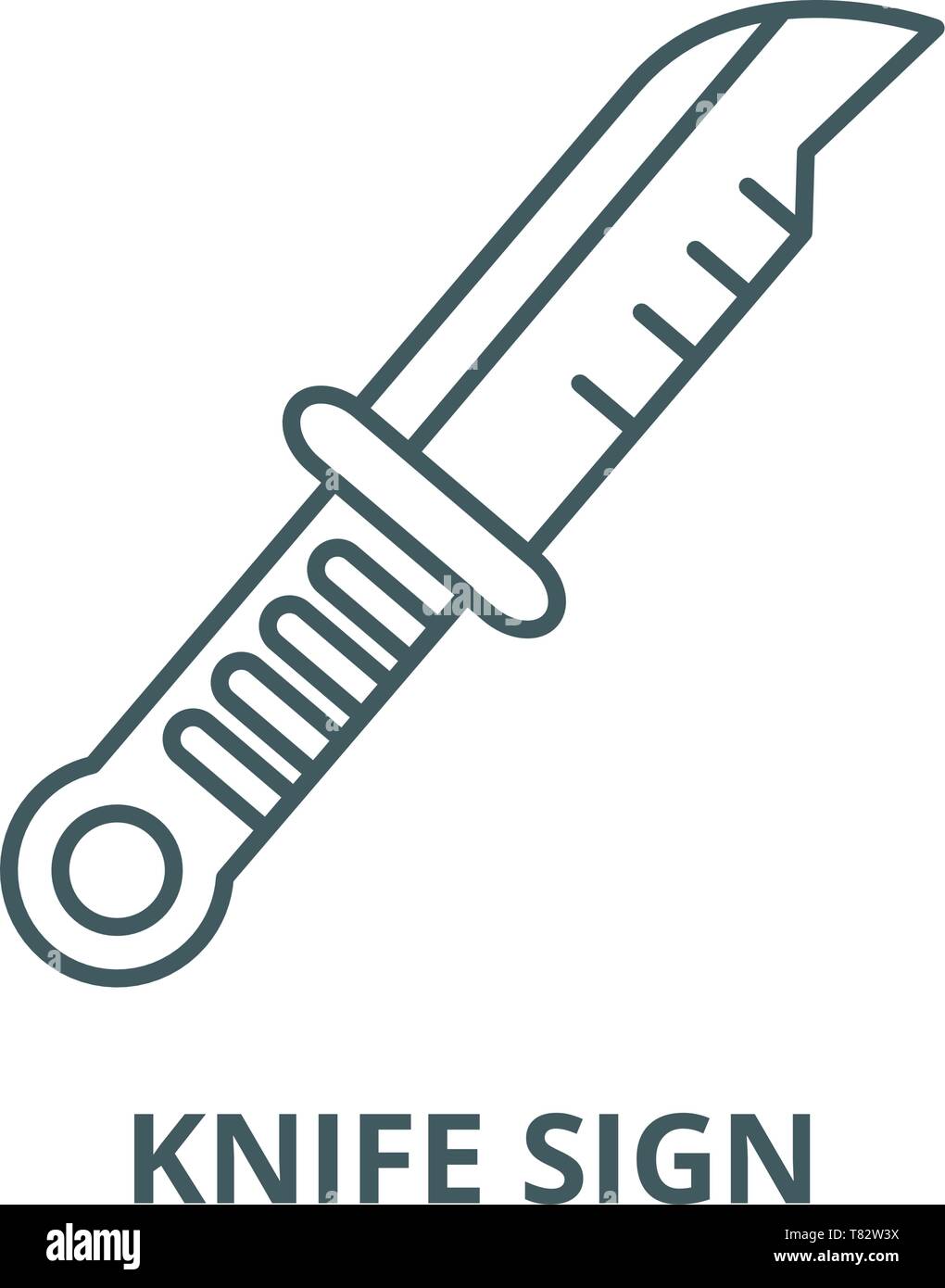Knife sign vector line icon, linear concept, outline sign, symbol Stock ...
