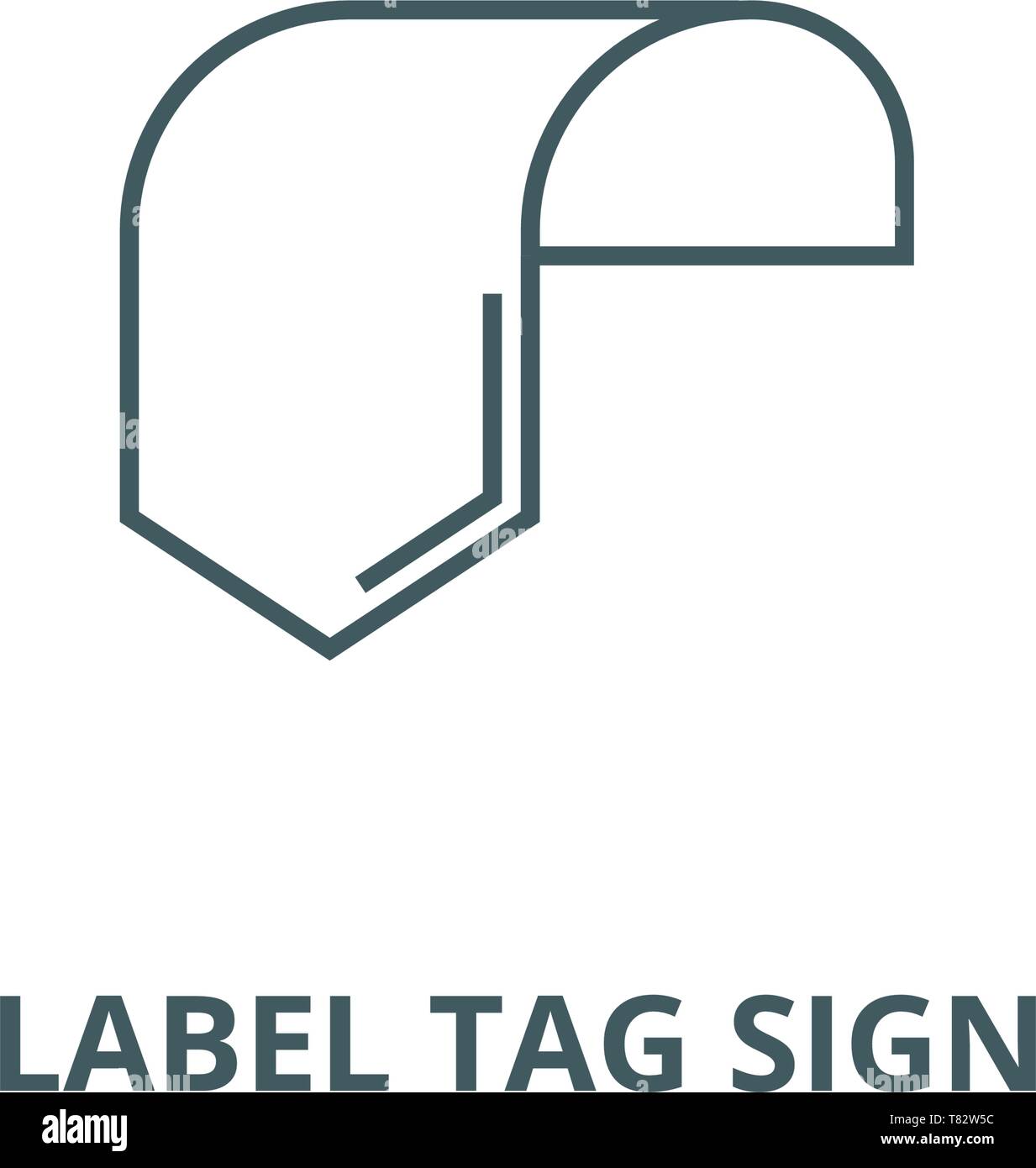 Label tag sign vector line icon, linear concept, outline sign, symbol ...