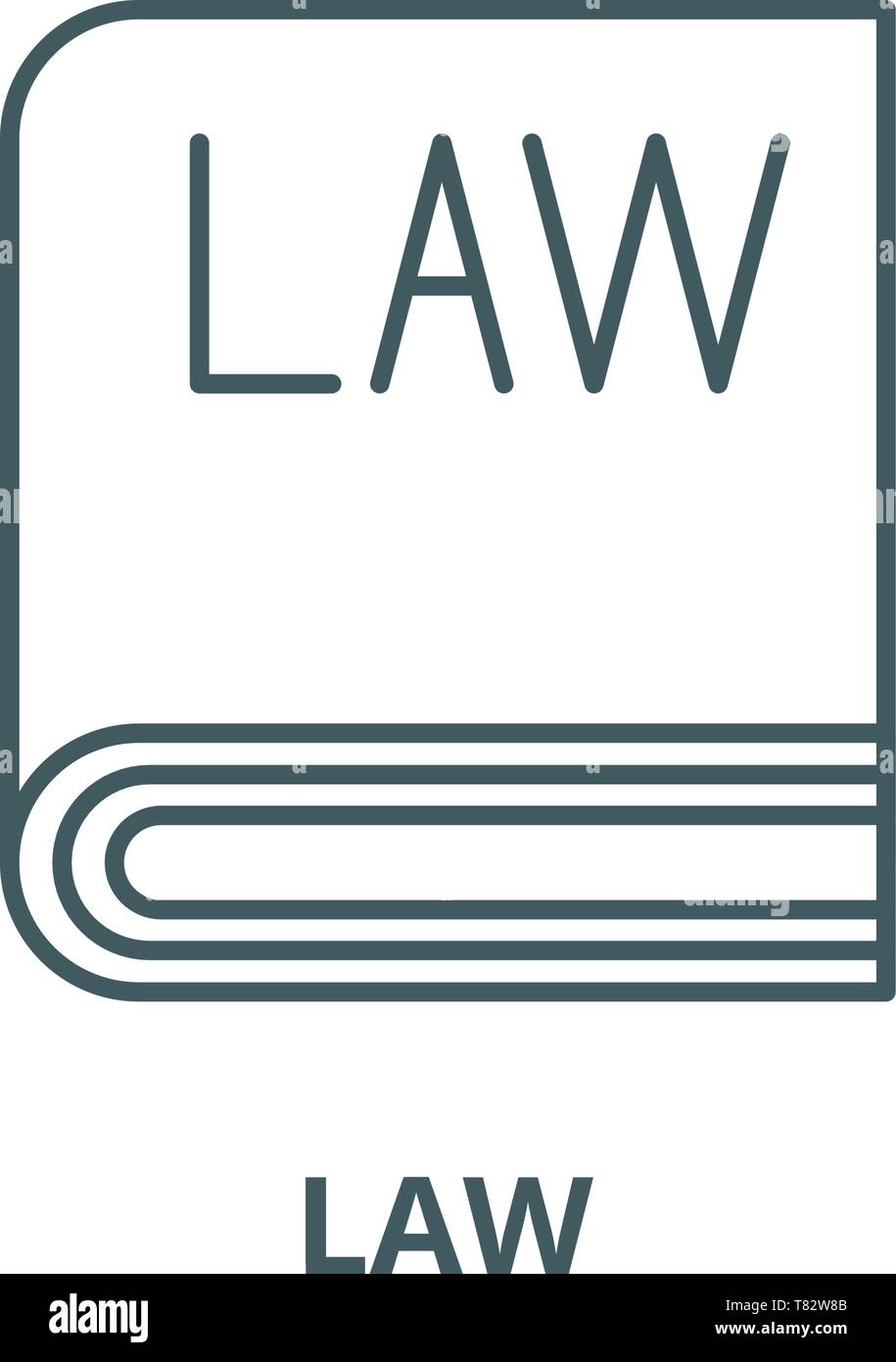 Law vector line icon, linear concept, outline sign, symbol Stock Vector ...