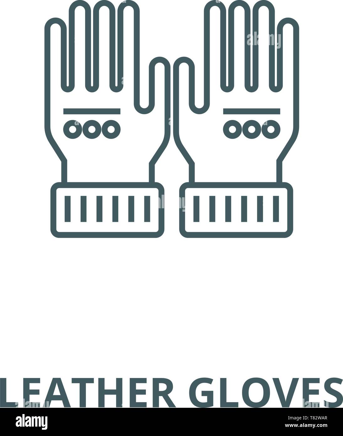 Leather gloves vector line icon, linear concept, outline sign, symbol ...