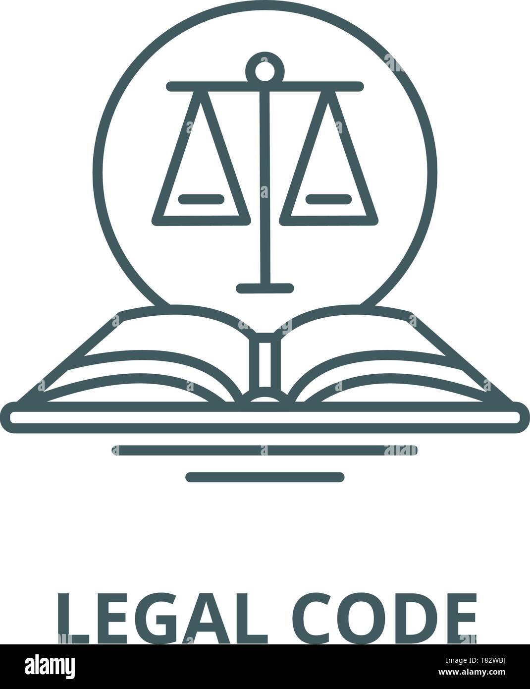Legal code vector line icon, linear concept, outline sign, symbol Stock ...