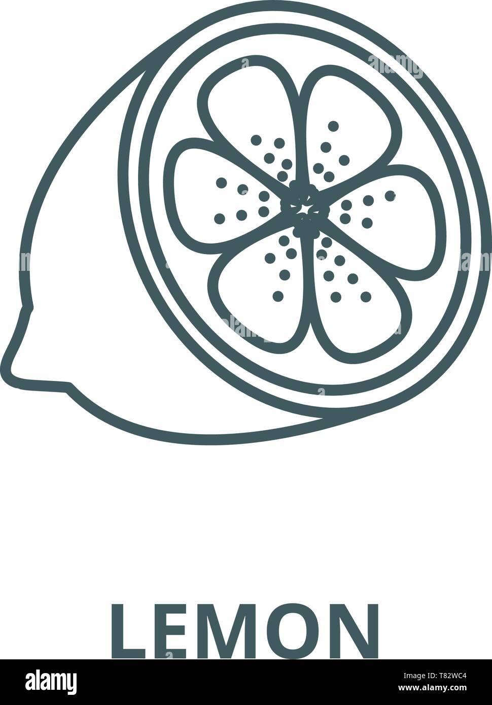 Lemon vector line icon, linear concept, outline sign, symbol Stock ...
