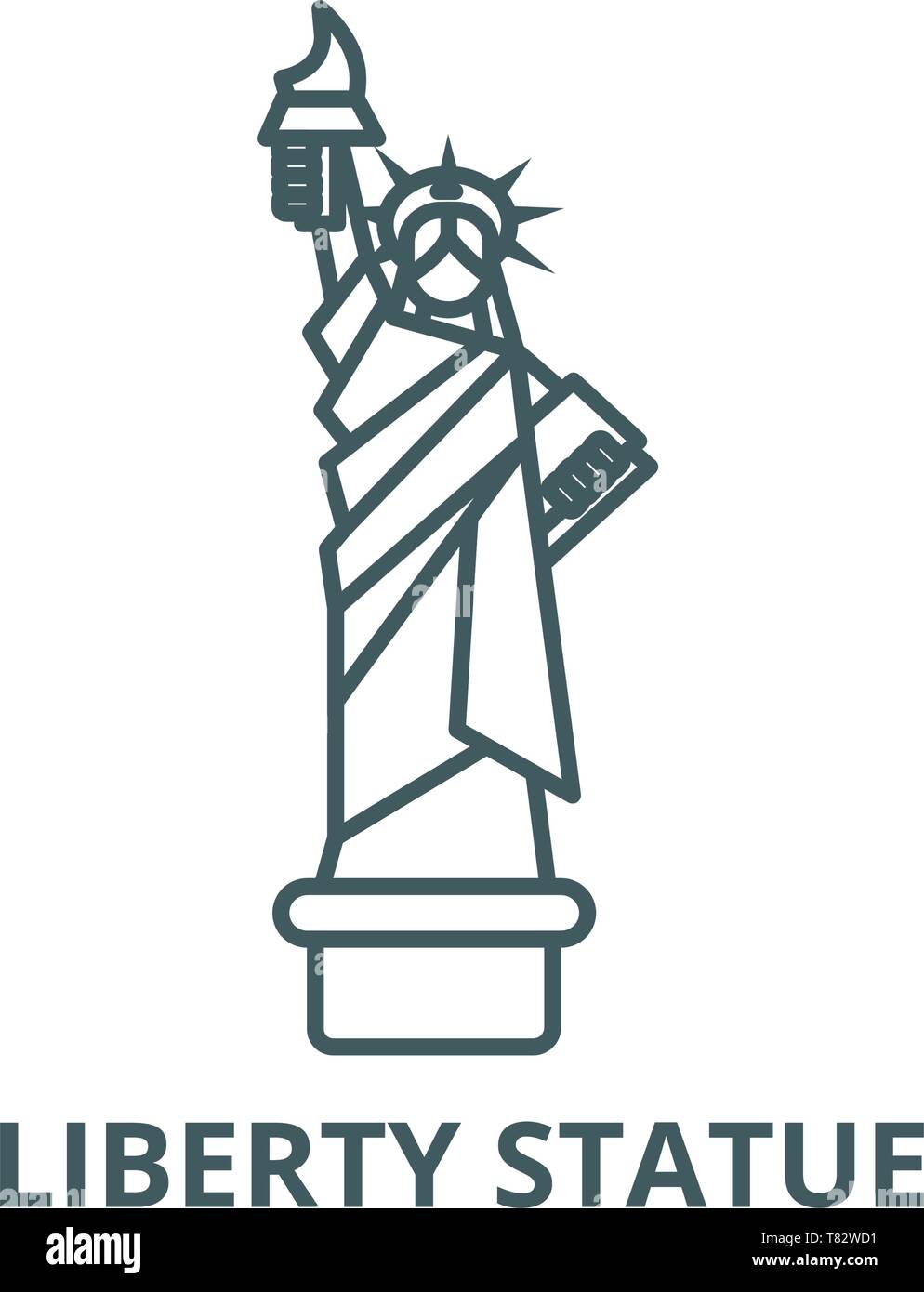 Statue Of Liberty Icon Vector Statue Liberty Logo Icon Vector Stock