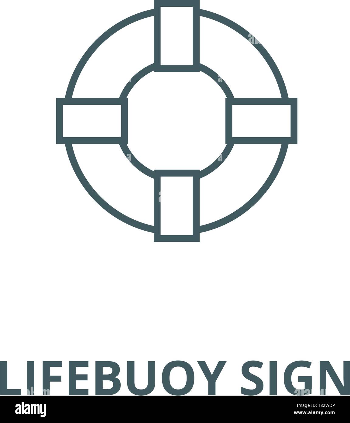 Lifebuoy sign vector line icon, linear concept, outline sign, symbol ...