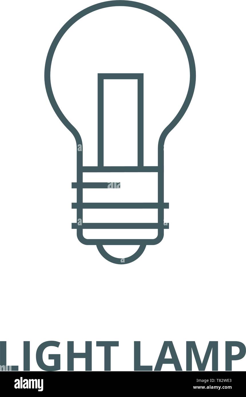 Light lamp vector line icon, linear concept, outline sign, symbol Stock ...
