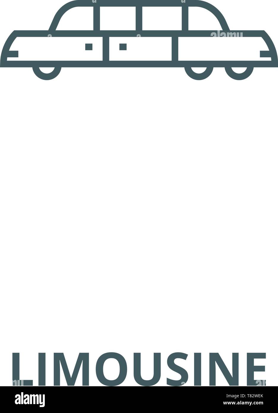 Limousine vector line icon, linear concept, outline sign, symbol Stock ...