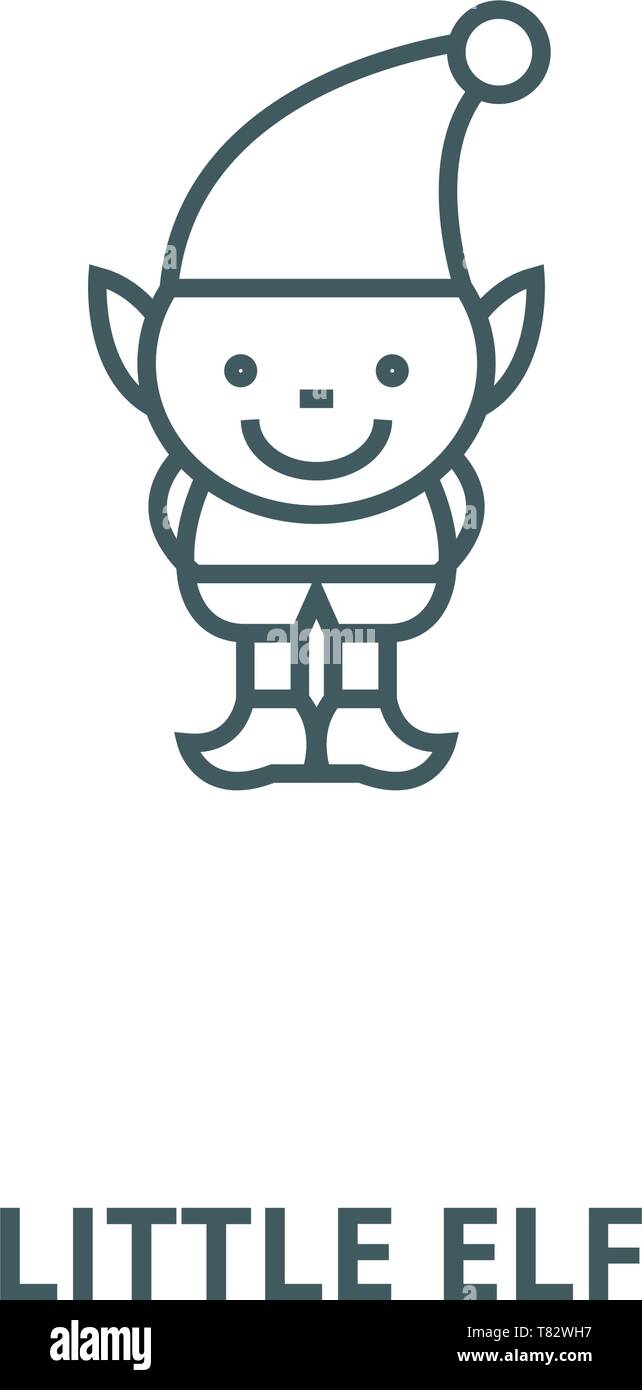 Little elf vector line icon, linear concept, outline sign, symbol Stock ...