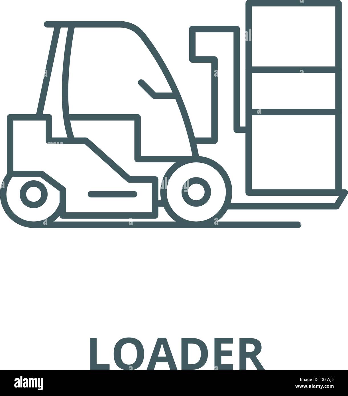 Loader vector line icon, linear concept, outline sign, symbol Stock ...
