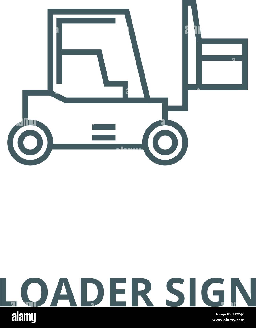 Loader sign vector line icon, linear concept, outline sign, symbol ...
