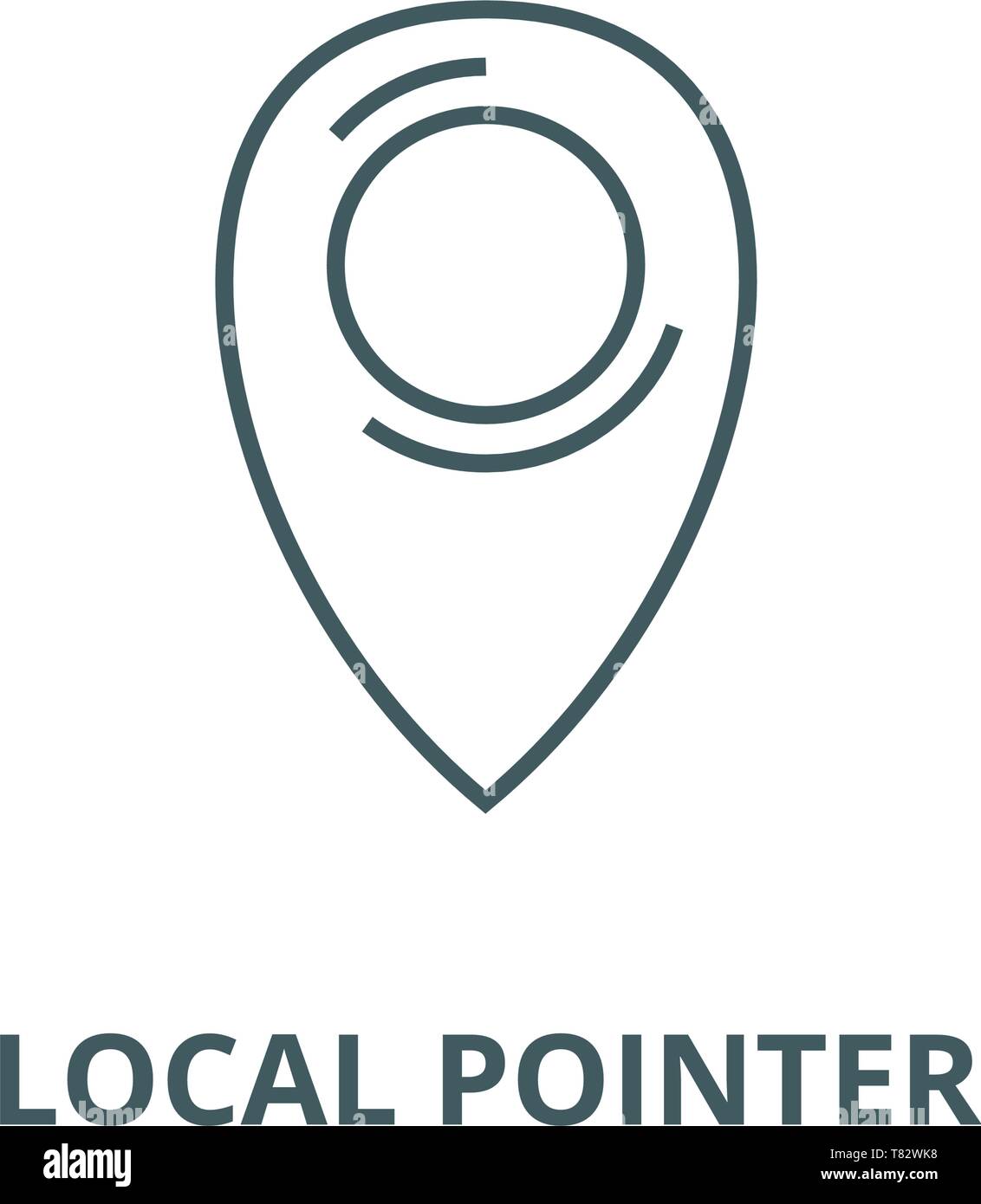 Local pointer vector line icon, linear concept, outline sign, symbol ...