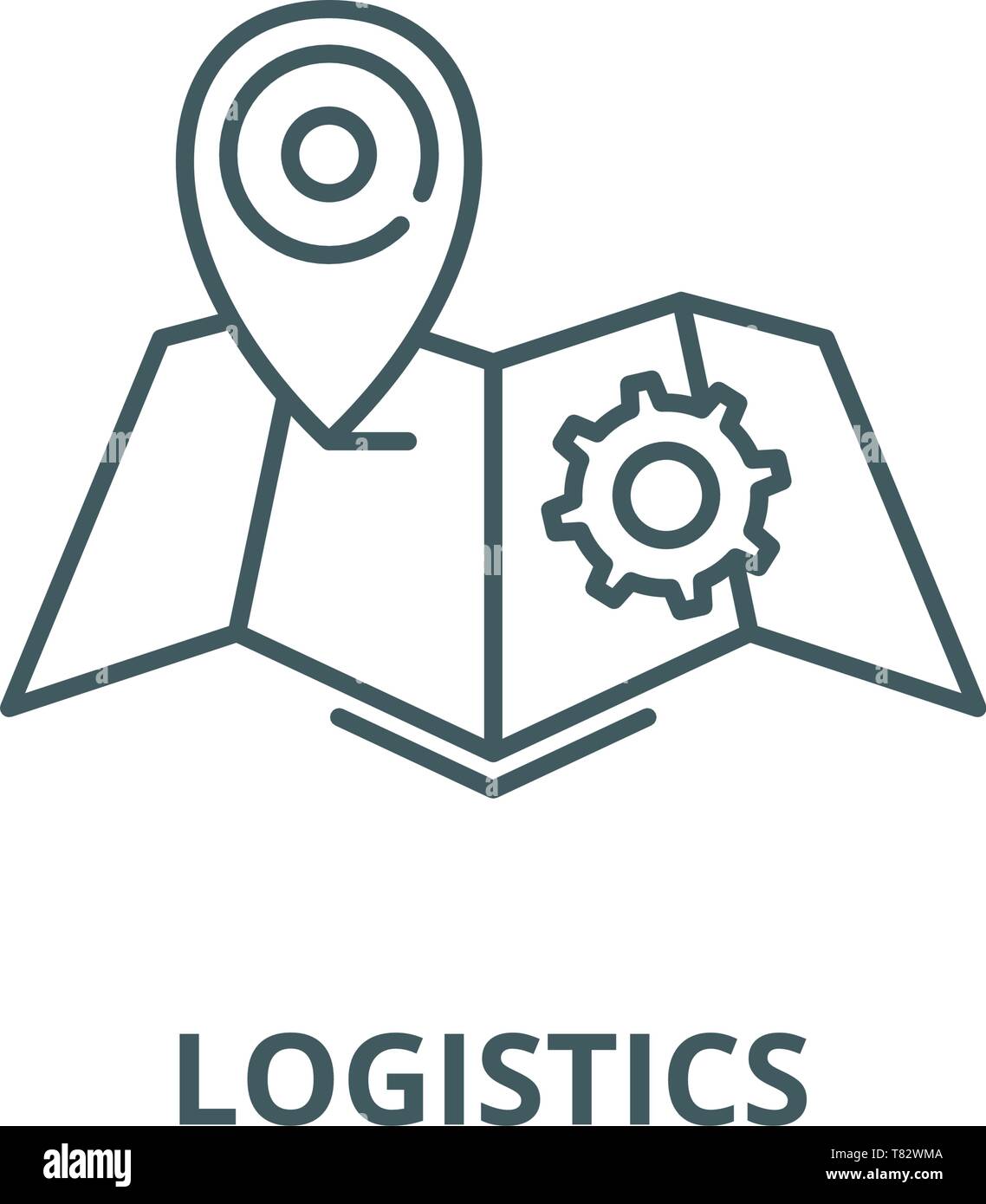 Logistics vector line icon, linear concept, outline sign, symbol Stock ...
