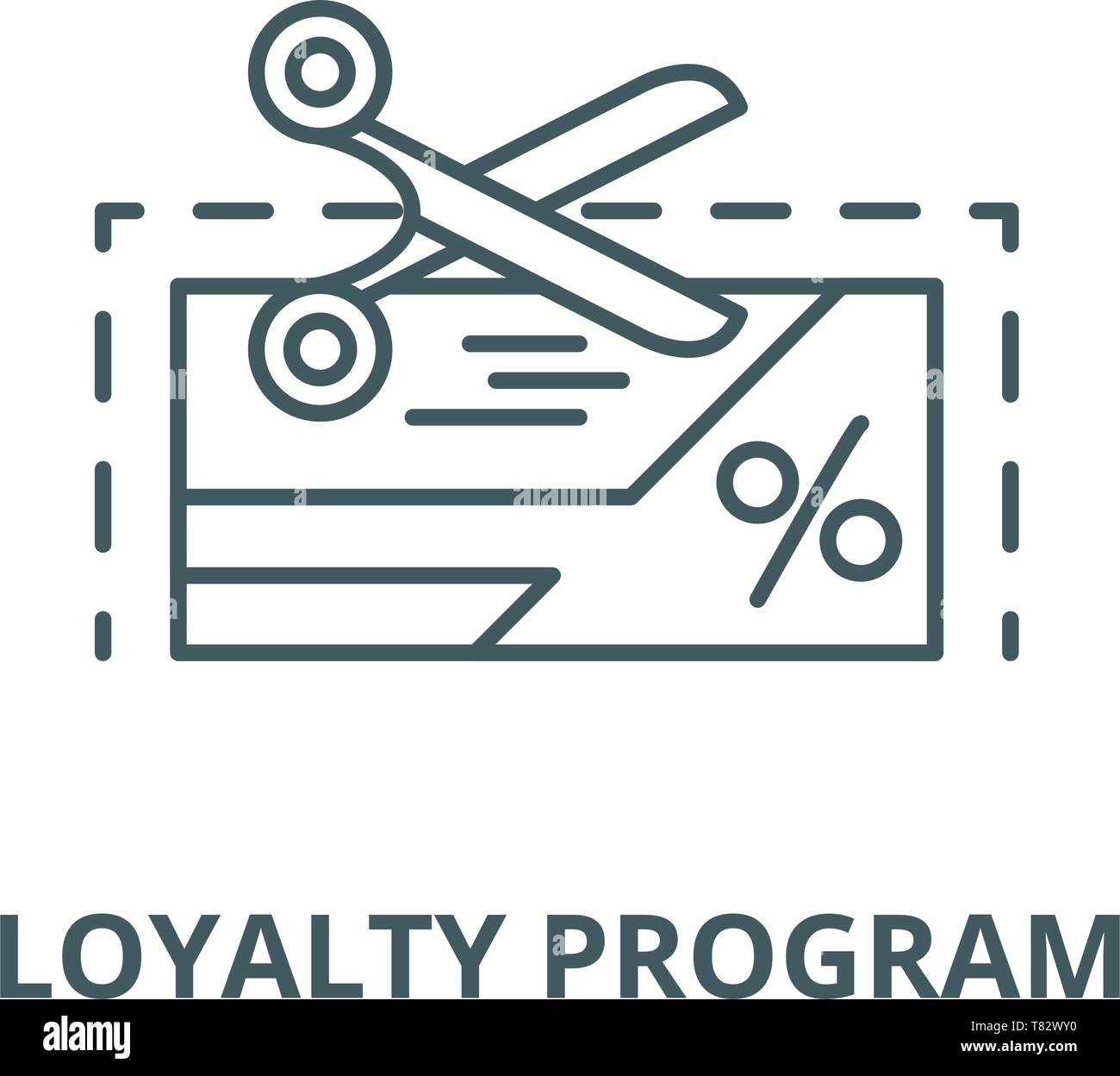 Loyalty program vector line icon, linear concept, outline sign, symbol ...