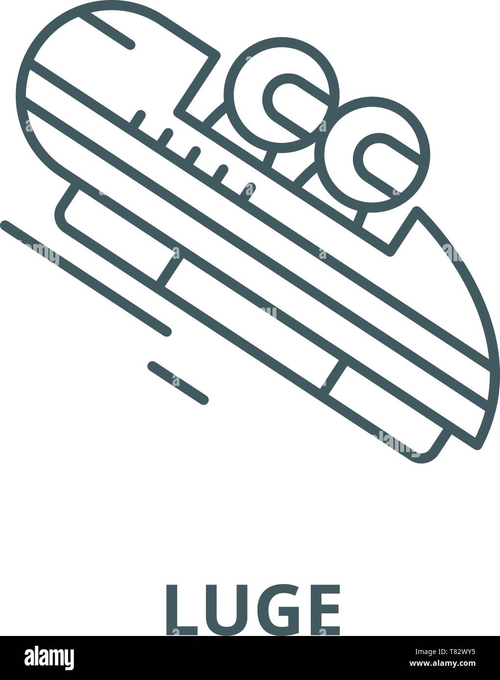 Luge vector line icon, linear concept, outline sign, symbol Stock ...