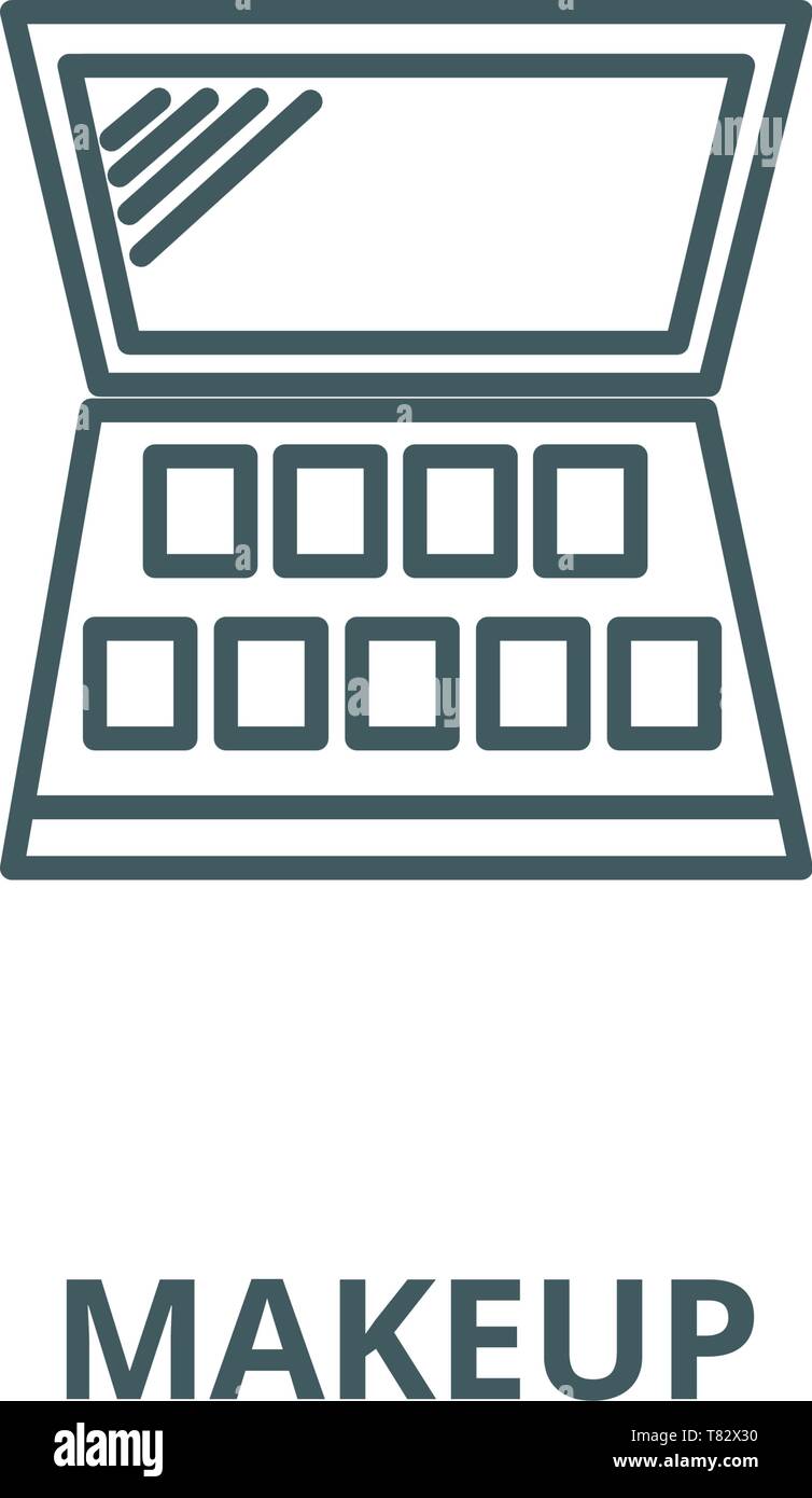 Makeup vector line icon, linear concept, outline sign, symbol Stock ...