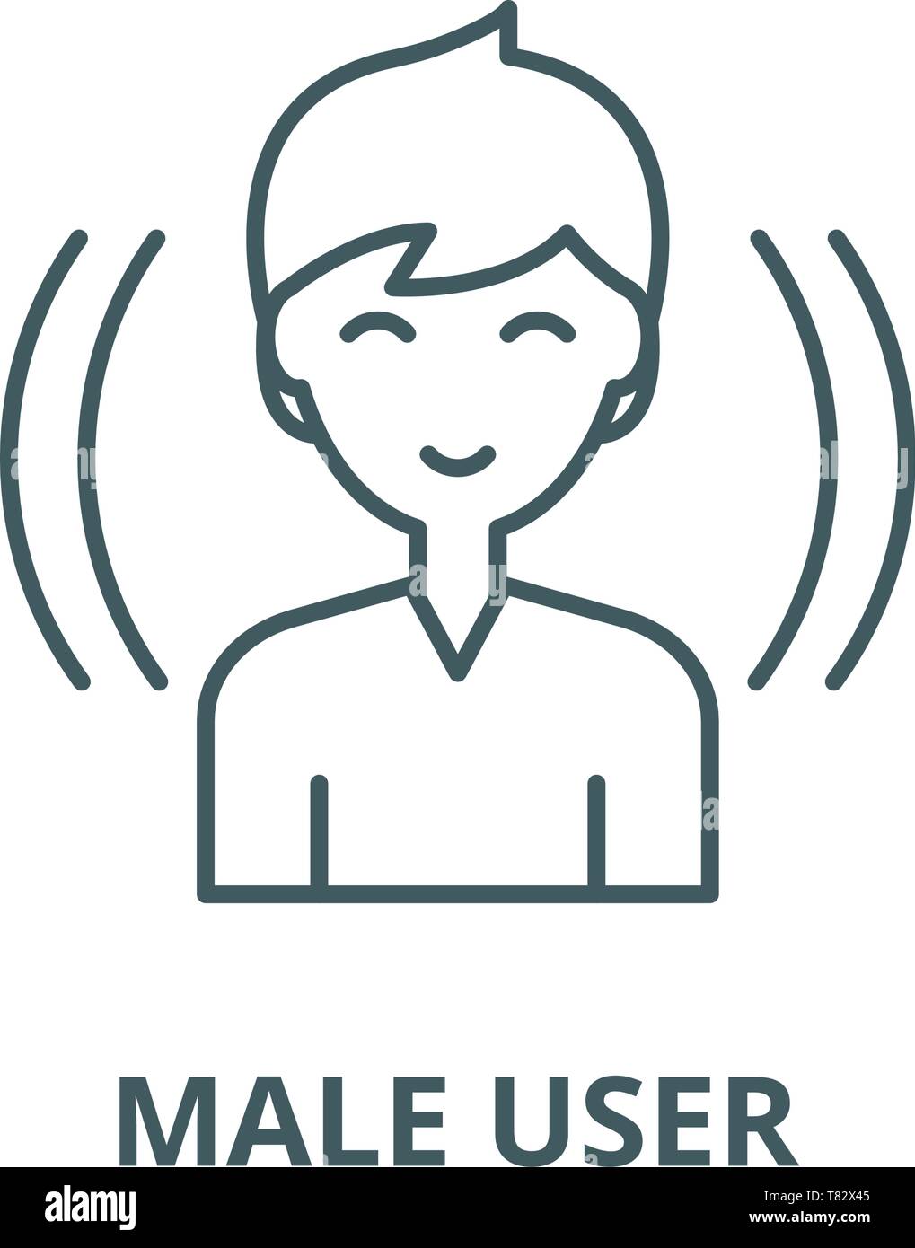 Male user vector line icon, linear concept, outline sign, symbol Stock ...